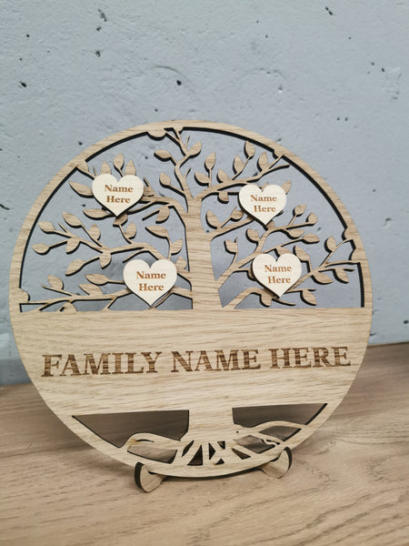 Custom Wooden Family Tree Frame | Celebrate Your Heritage – Bespoke Gifts